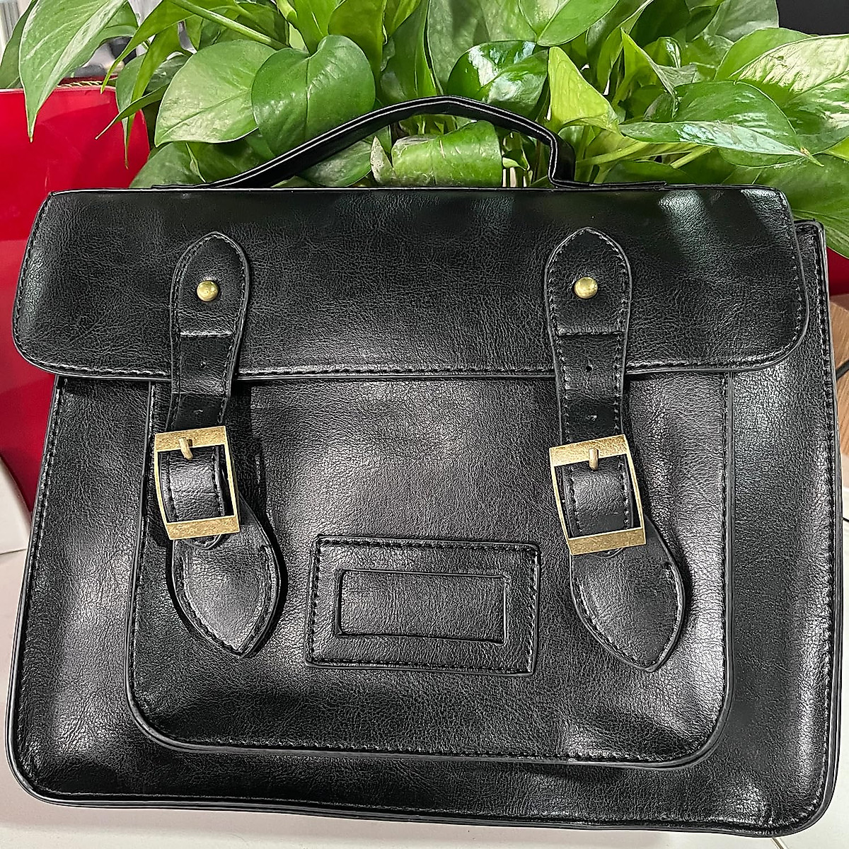 Duwseal Unisex Wednesday Addams Backpack Wednesday school bag Black Leather Adjustable Backpack (Wednesday, onesize)