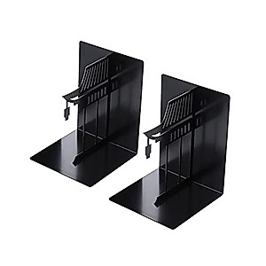 HALOU 1 Pair of Practical Metal Bookends Chinese Style Bookshelf Book Stands Reading Bookshelf