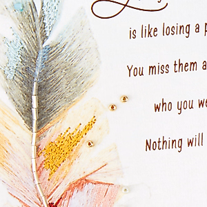 Hallmark Sympathy Card (Stitched Feather)