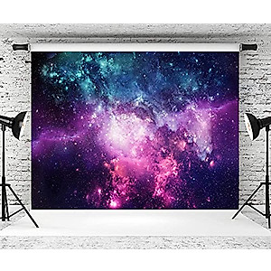 7x5ft Space Galaxy Birthday Backdrop, Universe Nebula Starry Sky Photography Background, Outer Space Galactics Photo Backdrop for Boy Girl Party Banner Baby Shower Decoration Photo Booth Prop, Vinyl
