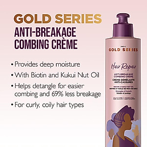 Pantene Gold Series Anti-Breakage Combing Crème with Biotin and Kukui Nut Oil, 9.1 fl oz
