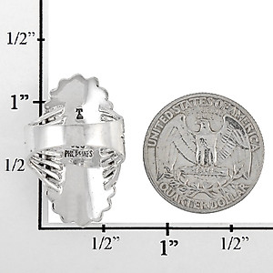 Turquoise Ring Sterling Silver 925 Genuine Gemstones Size 6 to 11 (Teal/Matrix Turquoise) (10)