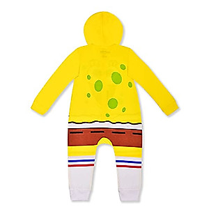 Nickelodeon SpongeBob Squarepants Boys Hooded Coverall for Newborn, Infant and Toddler - Yellow