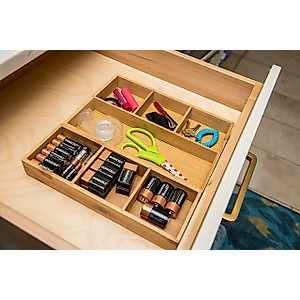 Lipper International 824 Bamboo Wood 4-Compartment Organizer Tray, 11 5/8" x 7 7/8" x 1 3/4"