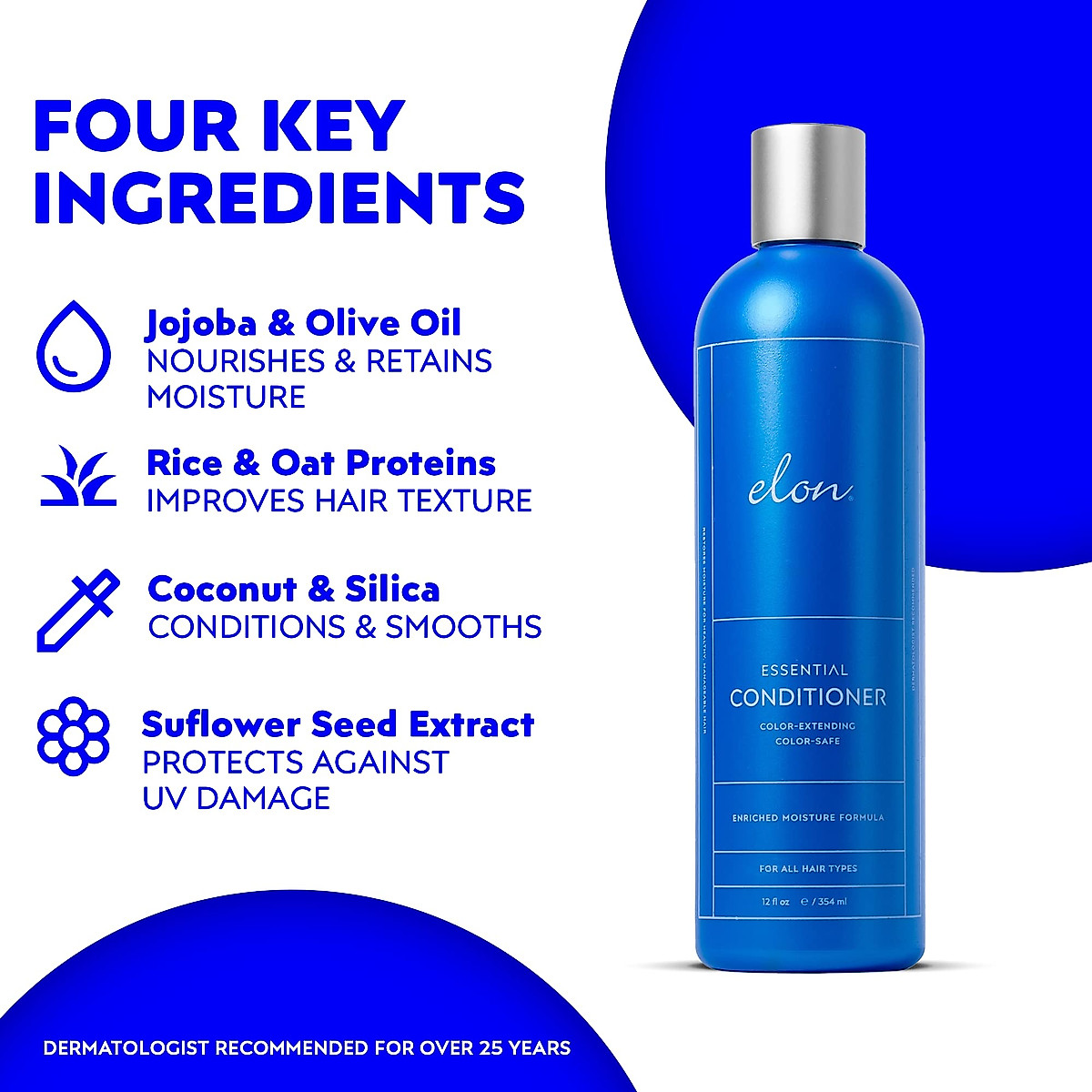 Elon Complete Kit for Thinning Hair – Elon Essential Shampoo and Conditioner Set + Matrix 5000 Hair Growth Supplement – NO Sulfates, Parabens or Phthalates