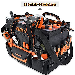 16" Tool Bags, 34-Pockets Tools bag, Heavy Duty tool bag, Open top tool bag, HVAC tool bag, Electrician tool bag, Tool bag organizer, Drill bag, Tool bags for electricians, Tool bags for construction