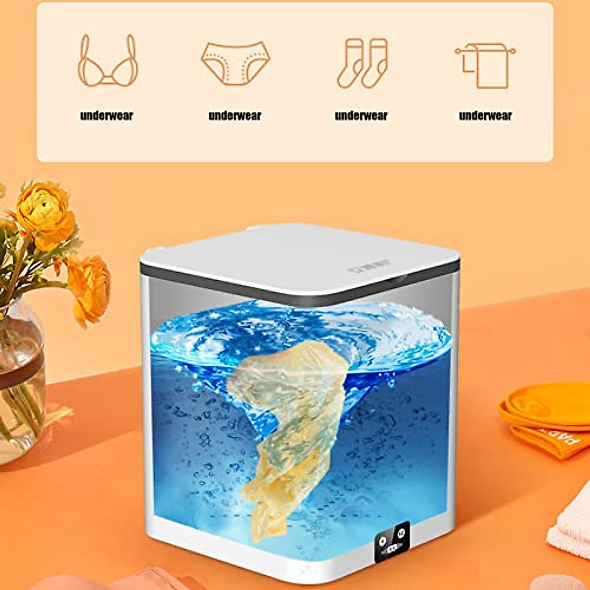 Mini Washer, Gentle Mini Washing Machine Deep Smart for Home