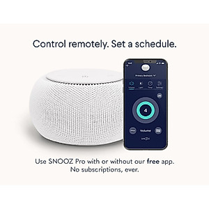 SNOOZ Pro - Smart White Noise Machine & Travel Case - Real Fan Inside, Non-Looping White Noise, Adjustable Tone & Volume - App-Based Remote Control & Sleep Timer (Cotton)