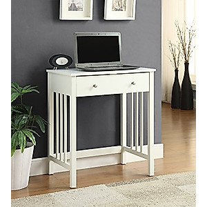 Convenience Concepts Designs2Go Mission Desk with Keyboard Drawer, White