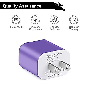 USB Charging Block, Charger Plug+6ft Micro USB Cable Android Fast Charger Compatible with Samsung Galaxy S7 S6 Edge J8 J6 J5 J4 J3 J2 J7 V/Sky Pro/Crown/Star/Refine, LG Stylus 3/Stylo 3 2, Kindle fire