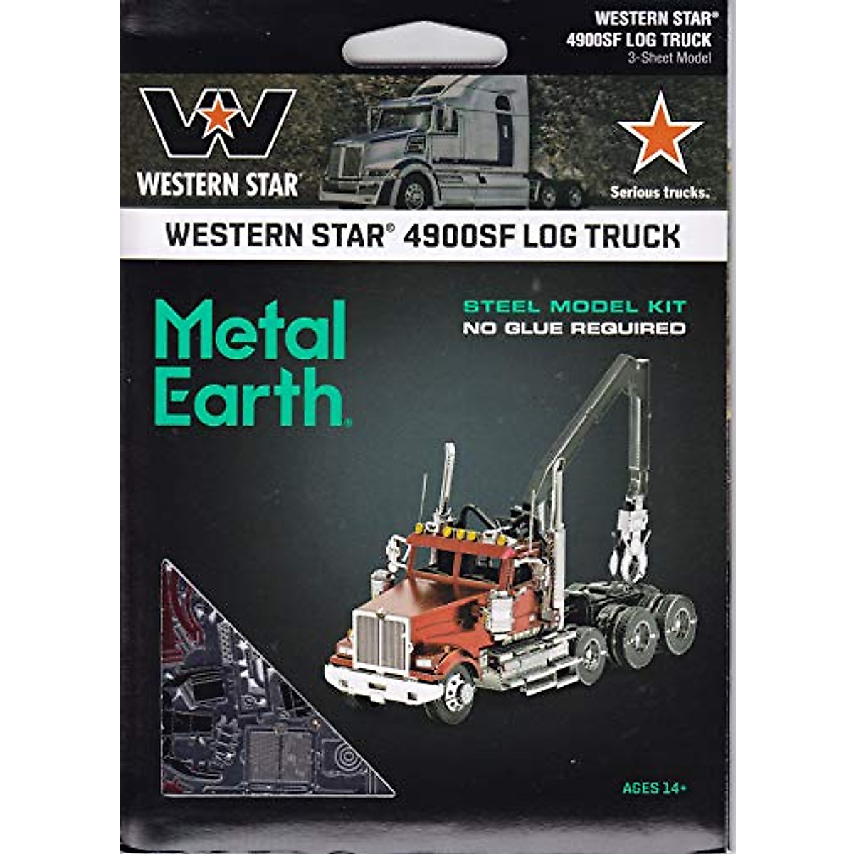 Fascinations Metal Earth Western Star 4900SF Log Truck 3D Metal Model Kit