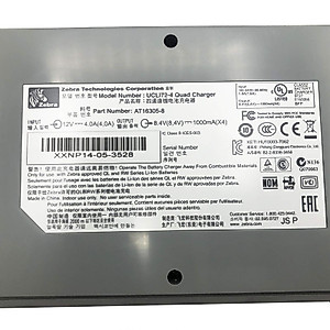 New Genuine Zebra UCLI72-4 Quad Battery Charger AT16305-8 No Power Adapter