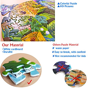 Puzzles for Kids Ages 8-10,4-8,154 Piece Kid Puzzles Crocodile Animal Shape Cool Jigsaw Puzzles Preschool Learning Educational Toys Gift for Kids Ages 6 7 8 12 and Up