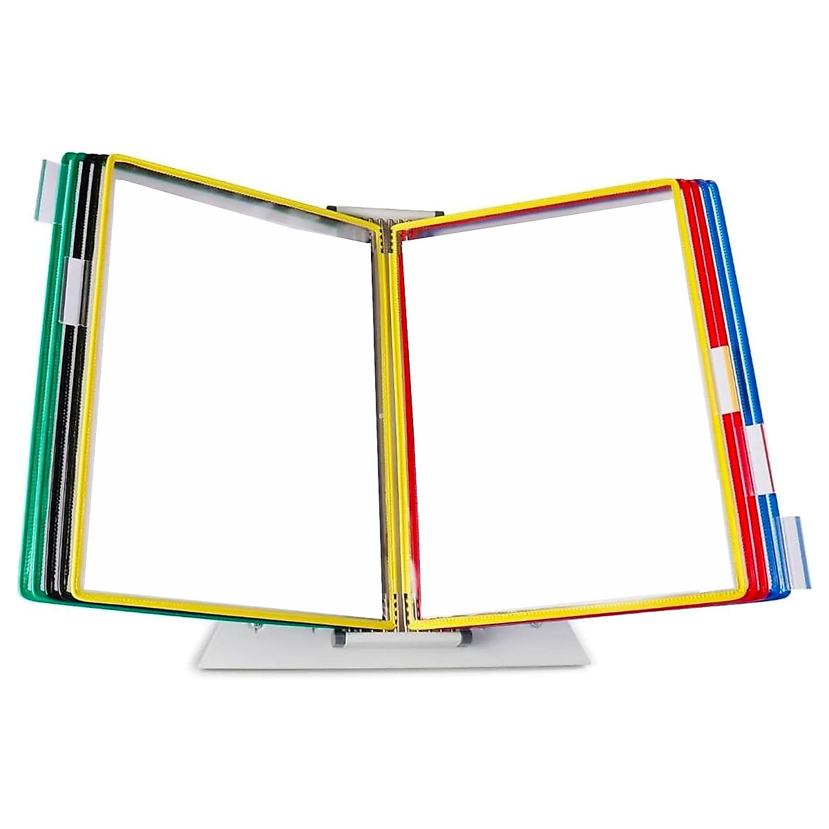 Tarifold Desktop Reference System With 10 Display Pockets, Assorted Colors, 20 Sheet Capacity (D291)