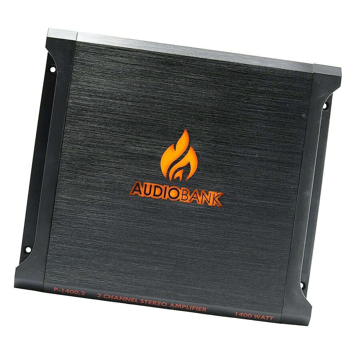 Audiobank AB1400.2 2 Channel 2400 Watt 2 Ohm A/B Class Car Audio Stereo BASS Amplifier with Bass Control, Bridgeable, LED Indicator with Bass Knob Included