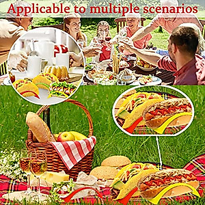 12 Pack Taco Holder, Taco Rack, Colorful Taco Stands, Microwave Safe Taco Shell Holders, Dishwasher and Grill Safe Taco Stand for Soft and Hard Shells,Taco Rack Stand for Dinner Party