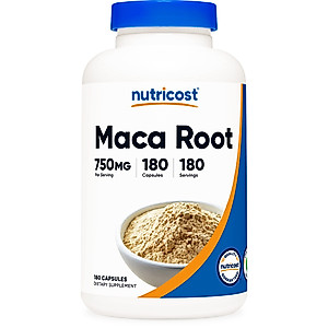 Nutricost Maca Root (Lepidium meyenii) 750mg, 180 Capsules, 180 Servings
