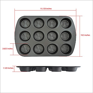 Taste of Home® Set of 2-12-cup Non-Stick Metal Muffin Pan