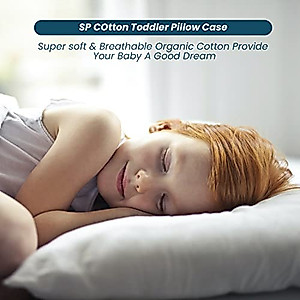 Toddler Travel Pillowcase Set of 2 PC Pillow Cover 100% Egyptian Cotton Decorative Pillowcase 500 Thread Count Baby Pillowcase with Zipper Closure Toddler Pillowcase 12x16 inch, White Solid