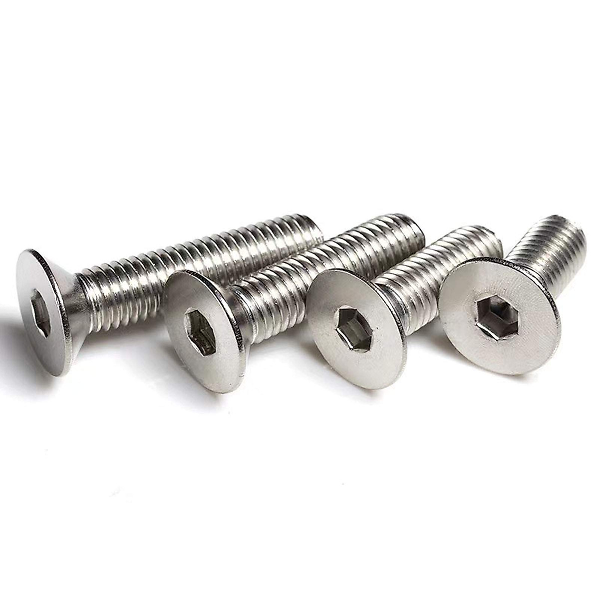 50 Pcs M4-0.7 x 20mm Flat Head Socket Cap Screws Bolts, Stainless Steel 18-8 (304), Bright Finish, Allen Socket Drive,Machine Screws Inner Hex Screw Fasteners Bolts