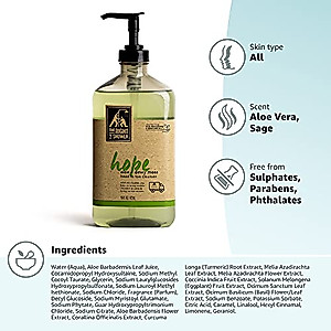 The Right to Shower Sulfate Free Body Wash, Hope, Aloe Vera + Dewy Moss, 16 Fl Oz