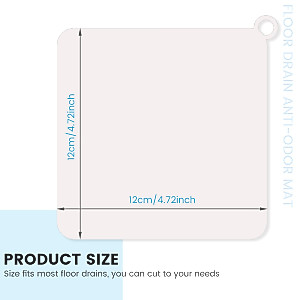 4 Pieces Silicone Drain Plugs，Shower Drain Stopper for Bath, Floor Drain Anti-Odor Mat,Kitchen Seal, Sewer Deodorization Suitable for Kitchen, Bathroom and Tub (5X5 Inch Gary 2pack+White 2 Pack)