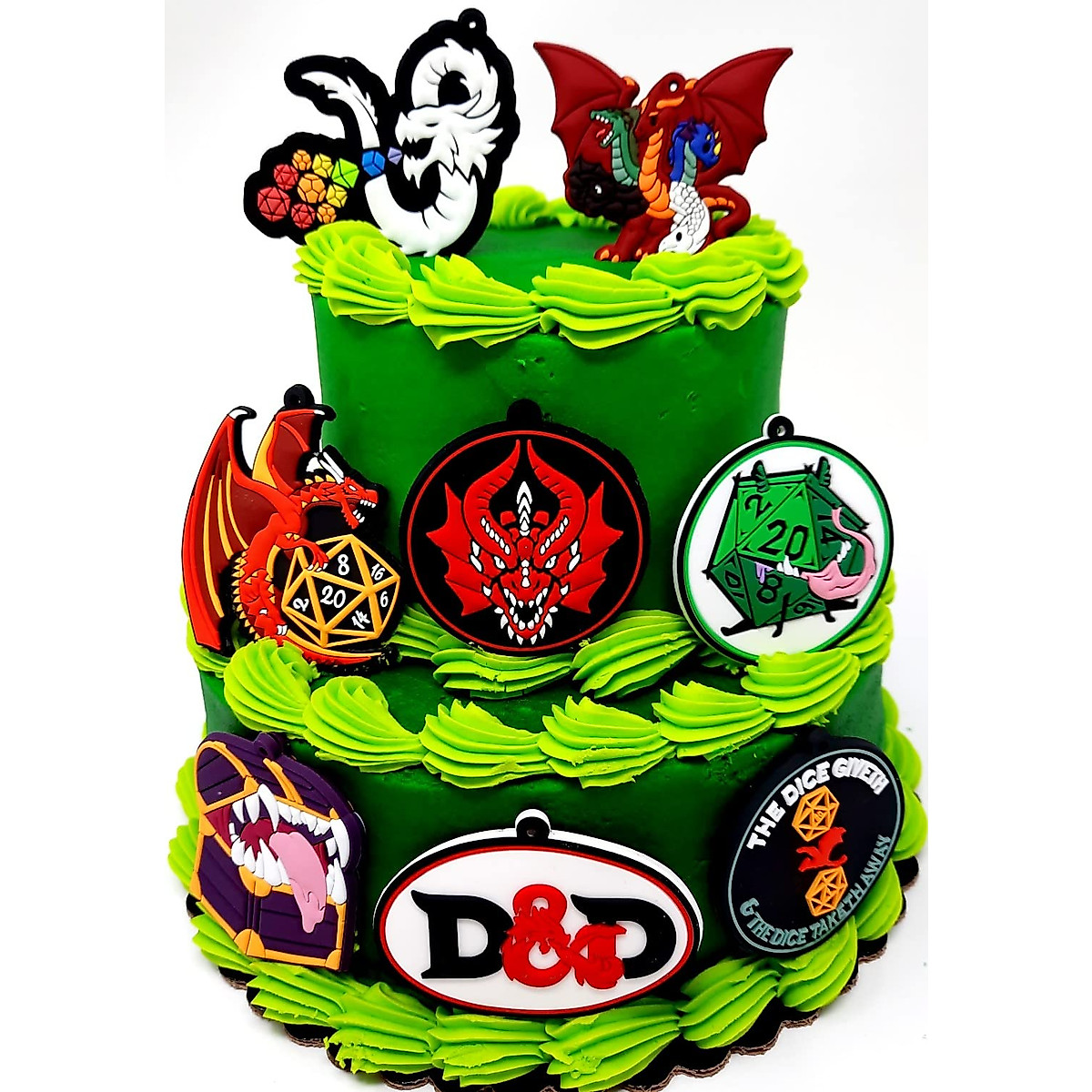 Dungeons and Dragons Fantasy Themed Roleplaying RPG Cake Topper Set (Unique Design)