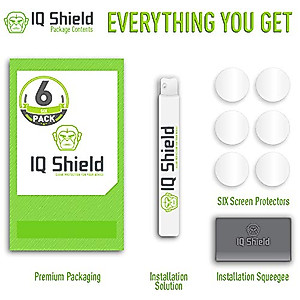 IQShield Screen Protector Compatible with Samsung Galaxy Watch Active (Galaxy Watch Active2 40mm) (6-Pack) Anti-Bubble Clear TPU Film