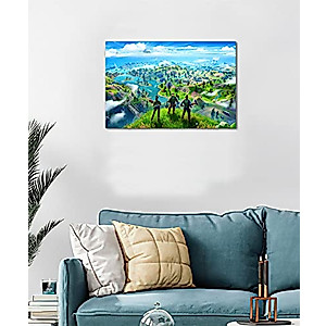 QISSES Battle Royale poster Video Game Themed Skins Canvas Wall Art Decor Cool Wall Print Canvas Posters for Room Aesthetic Decor Gifts Unframe:12x18inch