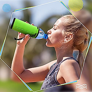 10 Pack Neoprene Water Bottle Sleeves Insulators Beverage Bottle Can Sleeves Covers 16 17 oz Coolers Holder Non Slip Water Bottle Cover Sleeve