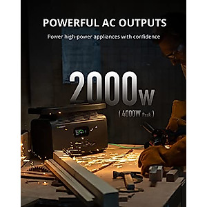 GROWATT Portable Power Station INFINITY 1500, Solar Generator, 1512Wh Large Capacity, 4 x 110V/2000W AC Outlets (4000W Peak), Fast Wall/Solar Charge, Emergency Power Backup for Home/Outdoor Camping/RV