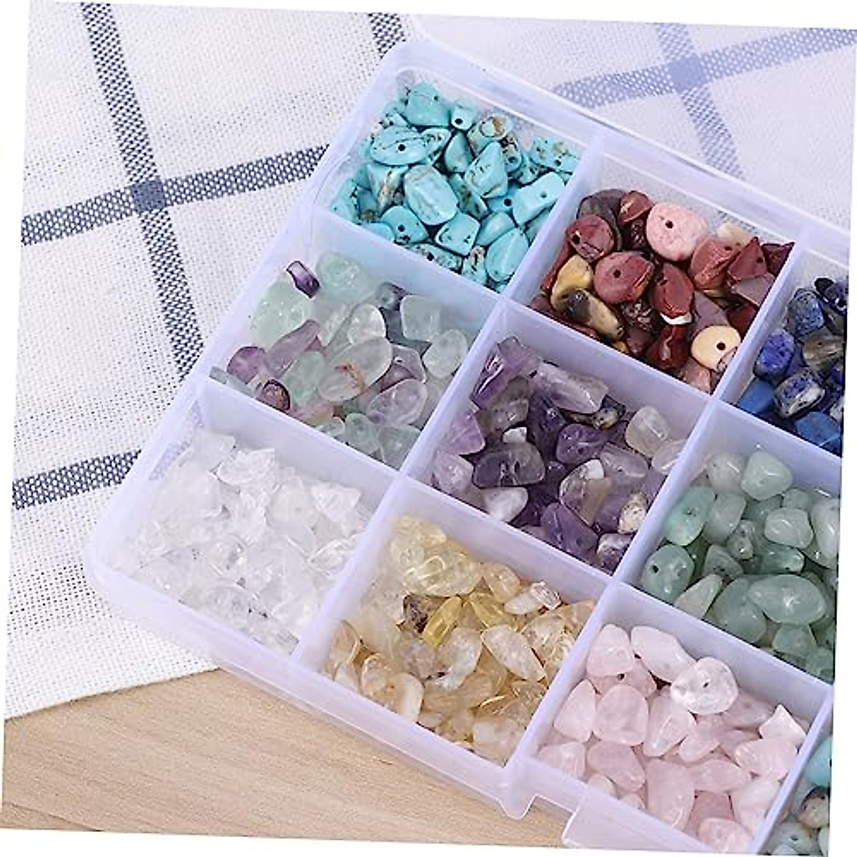 COHEALI Ornament Kits Set Decorative Beads Gem Beads Beads Crystal Beads Heart Charm Jewelry Making Findings Natural Beads Kit Hallow Bead DIY Beads Suite Gemstone Beads Beadwork Tibet