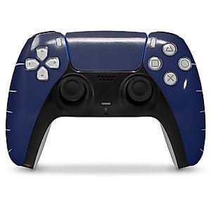WraptorSkinz Skin Wrap compatible with Sony PS5 DualSense Controller Solids Collection Navy Blue (CONTROLLER NOT INCLUDED)