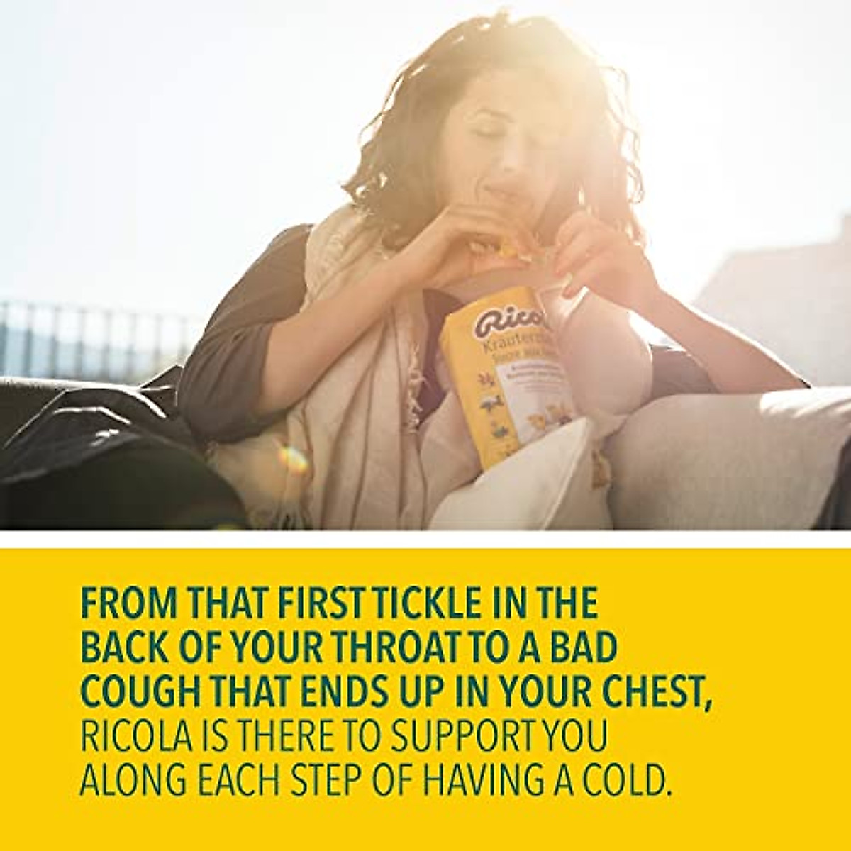 Ricola HoneyLemon with Echinacea Cough Suppressant Throat Drops, 19 Count (Pack of 1)