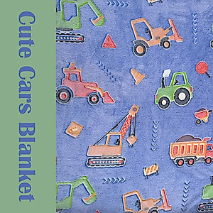 BKABRYHJJ Excavator Gifts for Kids Boys - Glow in The Dark Tractor Blankets, Excavator Construction Truck Throw Blanket for Toddler Boys Birthday Christmas Valentine's Day 50"×60"