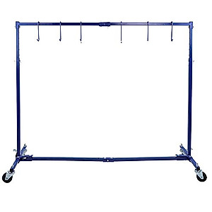 ABN Adjustable 7 Foot Paint Hanger - Extendable 50-70-Inch Painting Rack - Paint Hanger Hooks with Swivel Locking Wheels