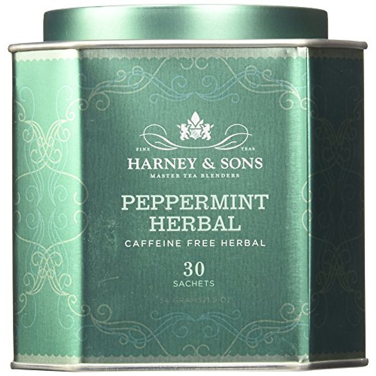 Harney & Sons Peppermint Herbal Tea in Sachets, Caffeine-Free Herbal, 30 Sachets