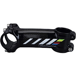 ZECHAO Road Bike Stem,Aluminum Alloy Carbon Fiber Riser Scale-Free Carbon Fiber Bike Super-Light Stem Carbon Handle 28.6-31.8MM Bike Stem (Color : Black, Size : 80mm)