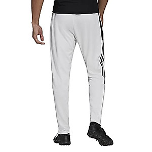 adidas Men's Tiro Track Pants, White/Black, Medium