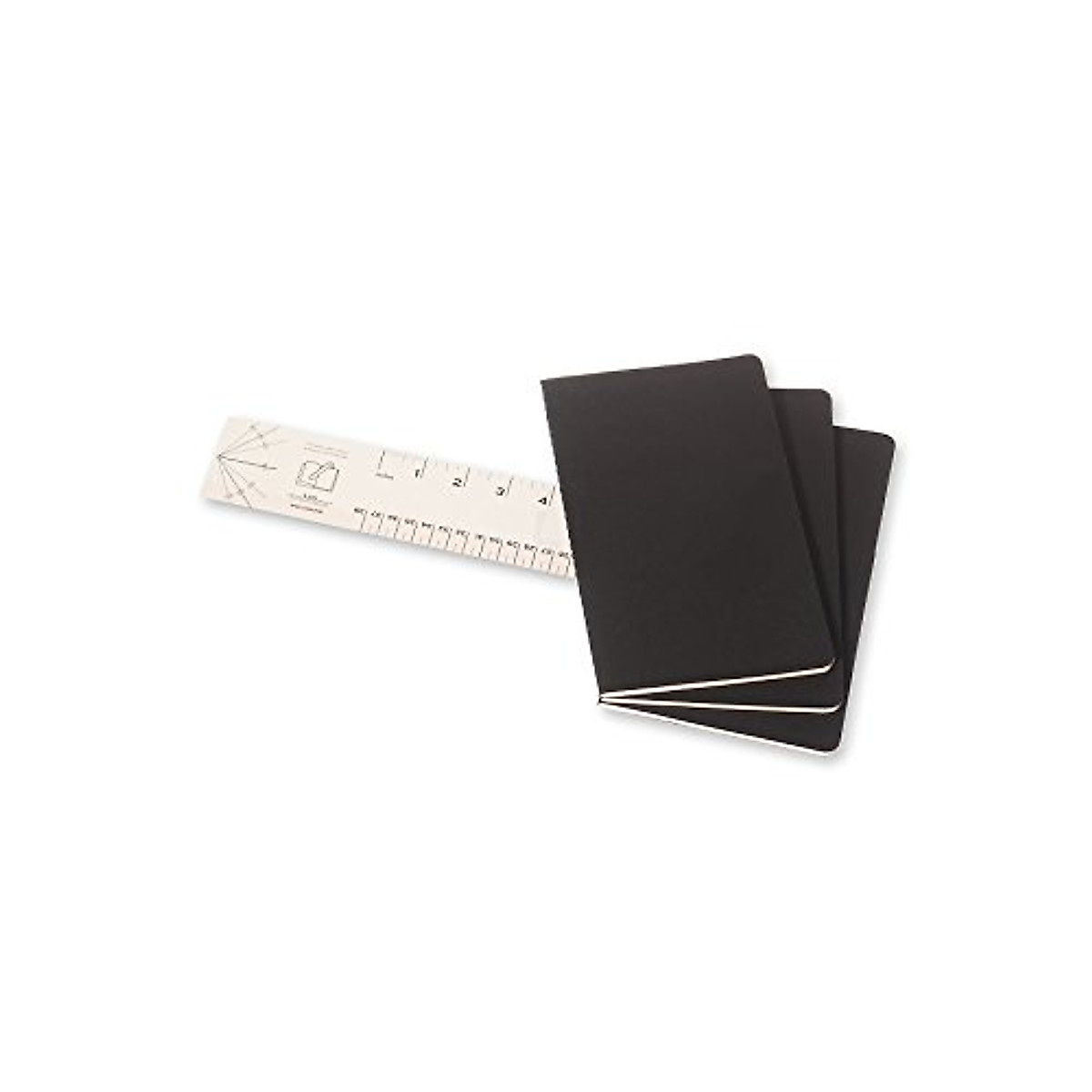 Moleskine Cahier Journal, Soft Cover, Large (5" x 8.25") Ruled/Lined, Black, 80 Pages (Set of 3)