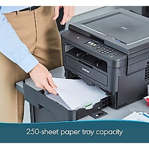 Brother Compact Monochrome Laser Printer, HLL2395DW, Flatbed Copy & Scan, Wireless Printing, NFC, Cloud-Based Printing & Scanning, Amazon Dash Replenishment Enabled (Renewed)