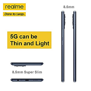 Realme 8 5G Dual SIM 128GB ROM + 6GB RAM (GSM Only | No CDMA) Factory Unlocked 5G/LTE Smartphone (Supersonic Black)-International Version