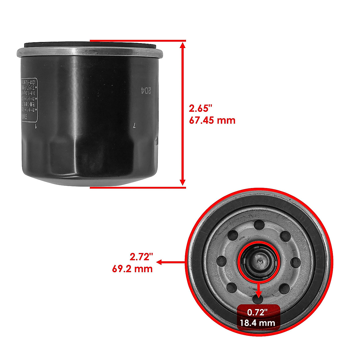 Caltric Oil Filter Compatible with Triumph Sprint St Gt Speed Triple R 1050 Tiger Sport 1050 Se 2005-2013