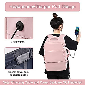 Hanples Large Travel Laptop Backpack for Women, Carry On Backpack, Hiking Backpack, Waterproof Durable Business Backpack with USB Charging Port, College Computer Bag, Fits 16 Inch Laptop