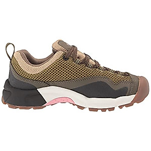 KEEN Women's Wasatch Crest Vent Breathable Hiking Sneakers, Olive Drab/Pink Icing, 7