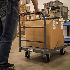 BISupply Flat Dolly Cart with Wheels Heavy Duty 24x48 Cart 1 Pack - 2000lb Capacity Flatbed Hand Truck