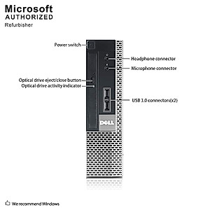 Dell Optiplex 9010 Ultra Small Desktop PC, Intel Quad Core i5 Processor, 16GB RAM, 512GB Solid State Drive, Windows 10 Professional, DVD, HDMI, Bluetooth, Keyboard, Mouse, WiFi (Renewed)