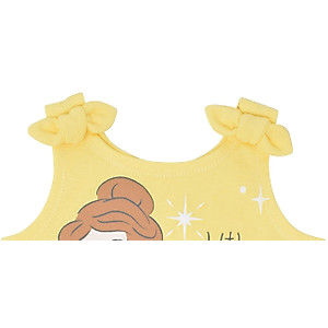 Disney Princess Belle Toddler Girls Sleeveless Romper & Headband Belle 4T