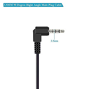 Fancasee (2 Pack Replacement 3.5mm 90 Degree Male Plug to Bare Wire Open End TRRS 4 Pole Stereo 1/8" 3.5mm Plug Jack Connector Audio Cable for Headphone Headset Earphone Microphone Cable Repair