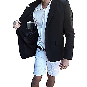 Flask for Liquor and Funnel - 8 Oz Leak Proof 18/8 Stainless Steel Pocket Hip Flask with Black Leather Cover for Discrete Shot Drinking of Alcohol, Whiskey, Rum and Vodka | Gift for Men